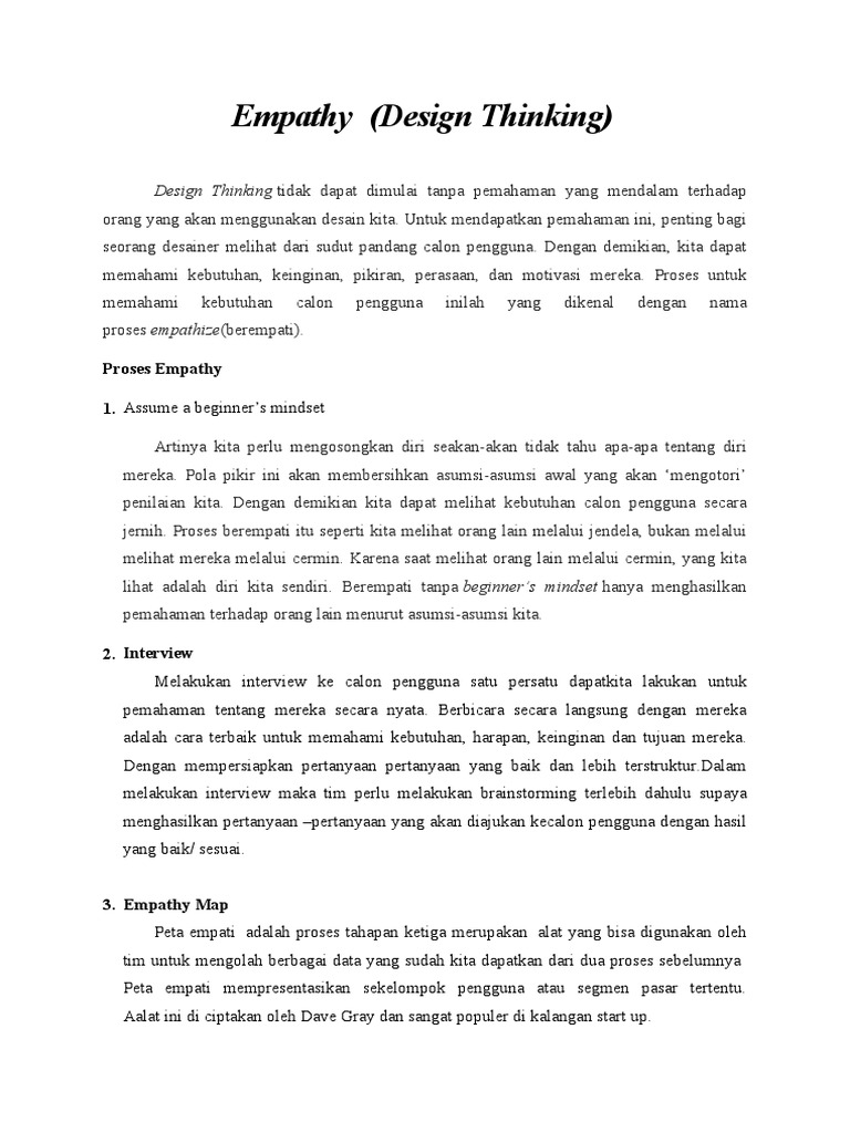 Tugas Design Thinking | PDF | Karier & Perkembangan