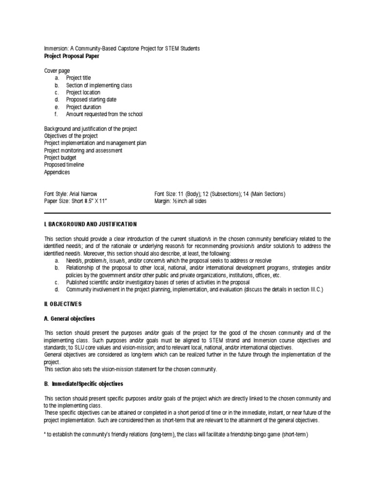 Project Proposal Parts SLU FORMAT | PDF | Project Management | Business