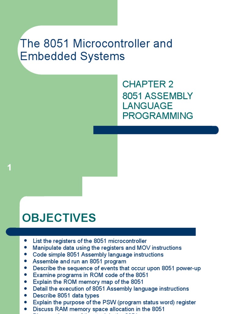 The 8051 Microcontroller and Embedded Systems: 8051 Assembly Language ...