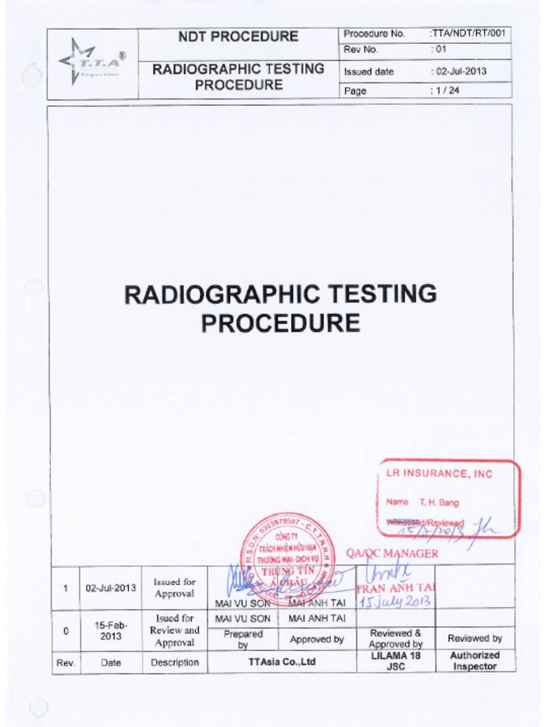 RT - Procedure PDF | PDF