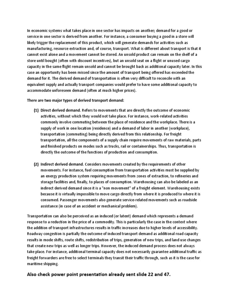 Understanding Derived Transport Demand | PDF | Demand | Transport