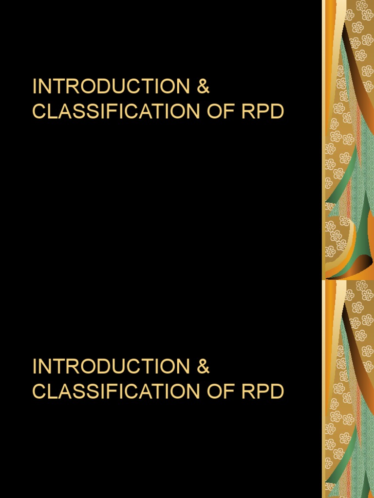 Classification of RPD Lecture 1 | PDF | Dentures | Dentistry