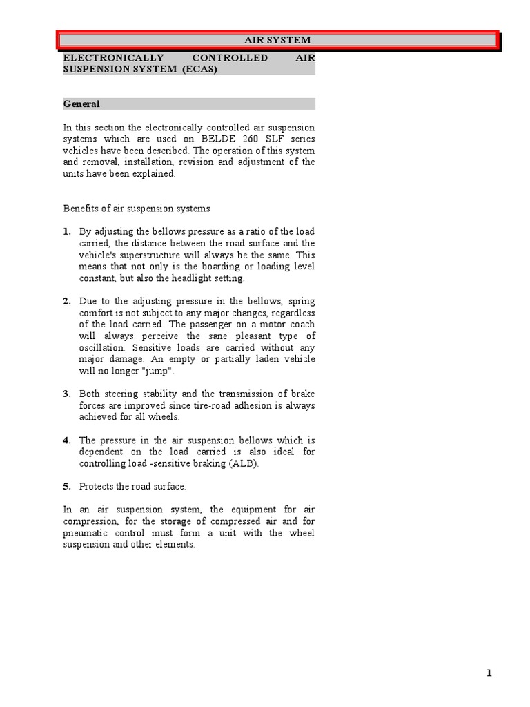 ECAS (Ing) | PDF | Valve | Electrical Connector