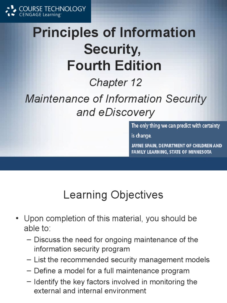 Maintenance of Information Security and Ediscovery | PDF | Information Security | Vulnerability ...