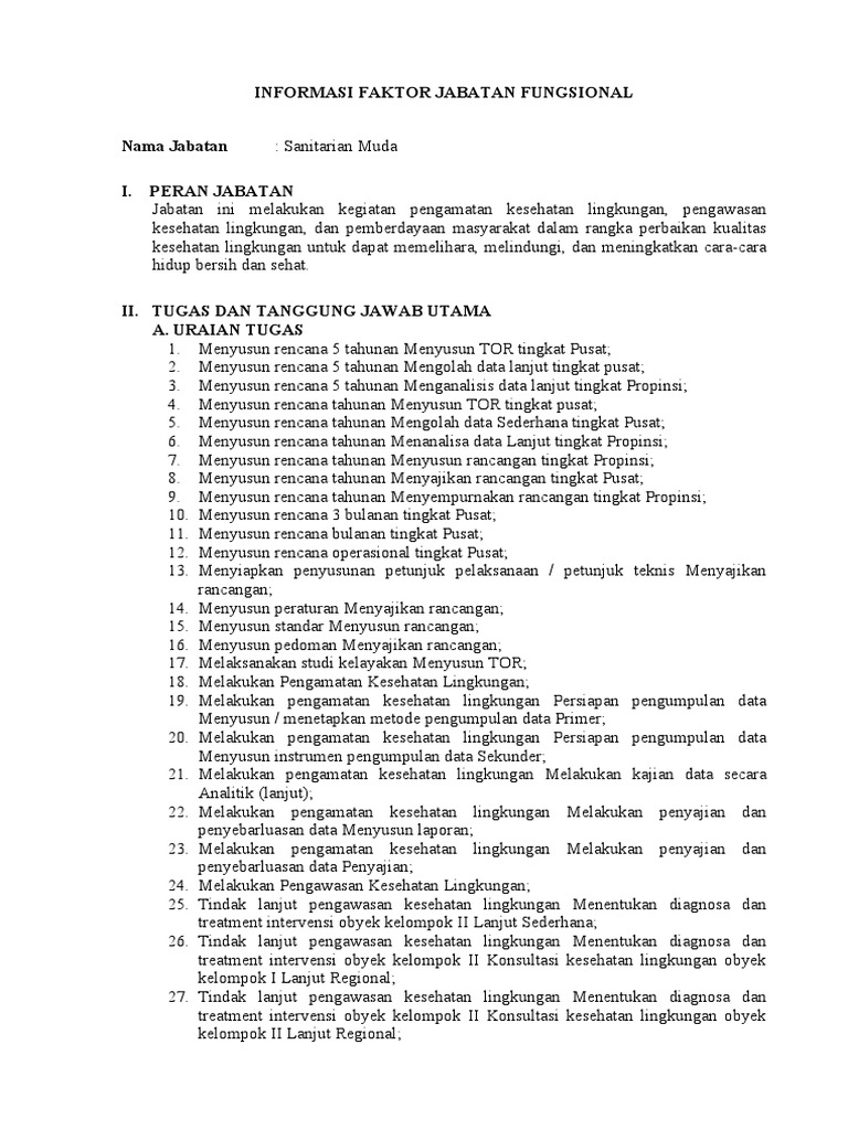 Tugas dan Peran Sanitarian Muda | PDF | Pengembangan Diri