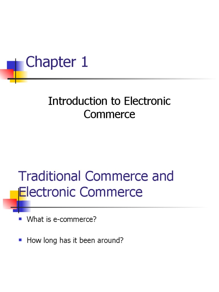 Introduction To E-Commerce - Notes From Chapter 1 | PDF | Electronic ...