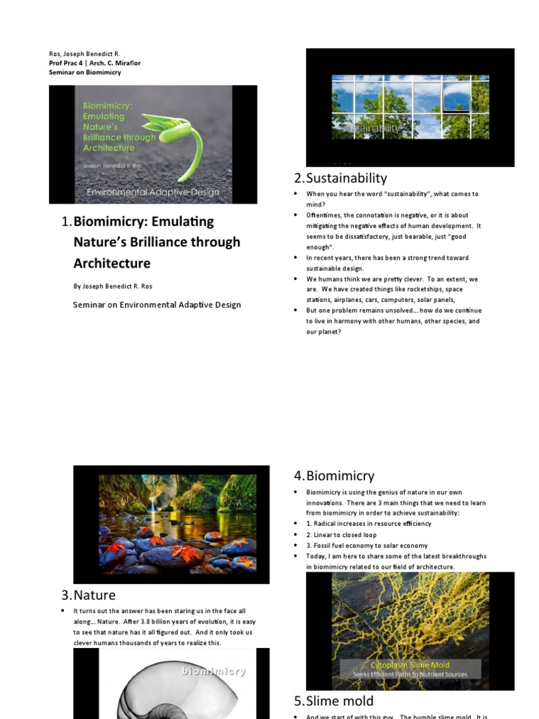 Architecture and Biomimicry Notes | PDF | Wind Turbine | Sustainability