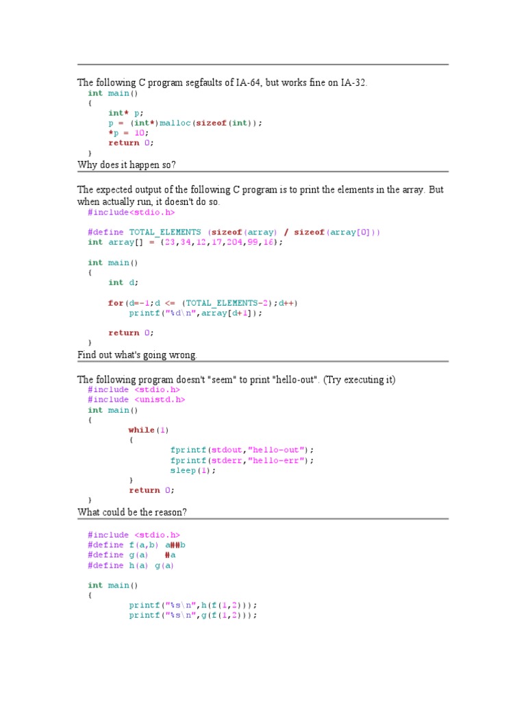 Int Int Int Int: Main P P Malloc P | PDF | Computer Programming | Software Engineering
