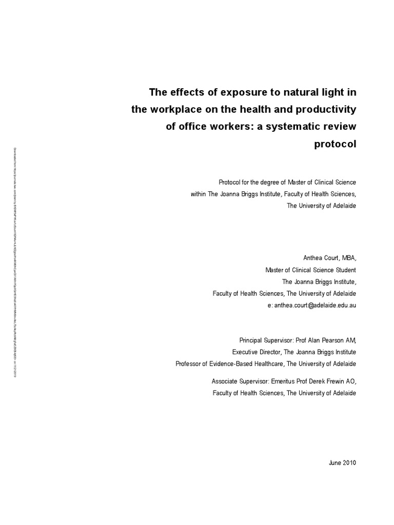 The Effects of Exposure To Natural Light in The.5 | PDF | Lighting ...