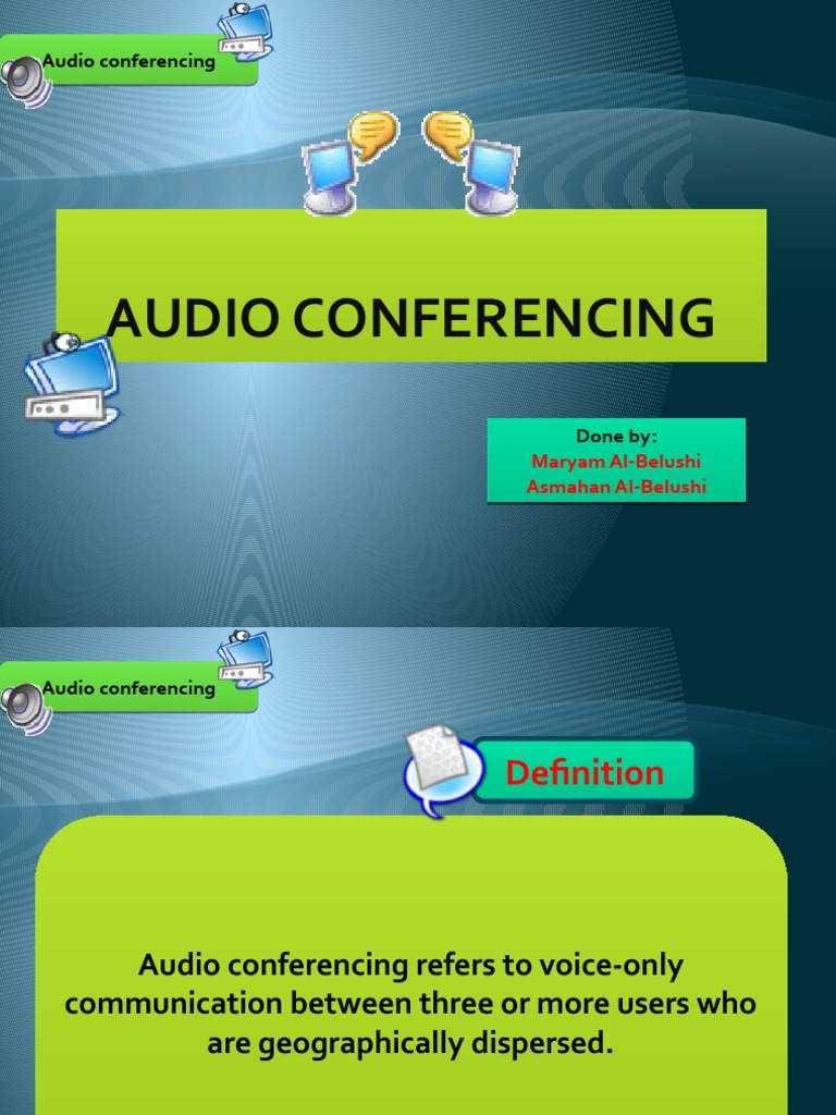 Audio Conferencing Audio Conferencing | PDF | Conference Call ...