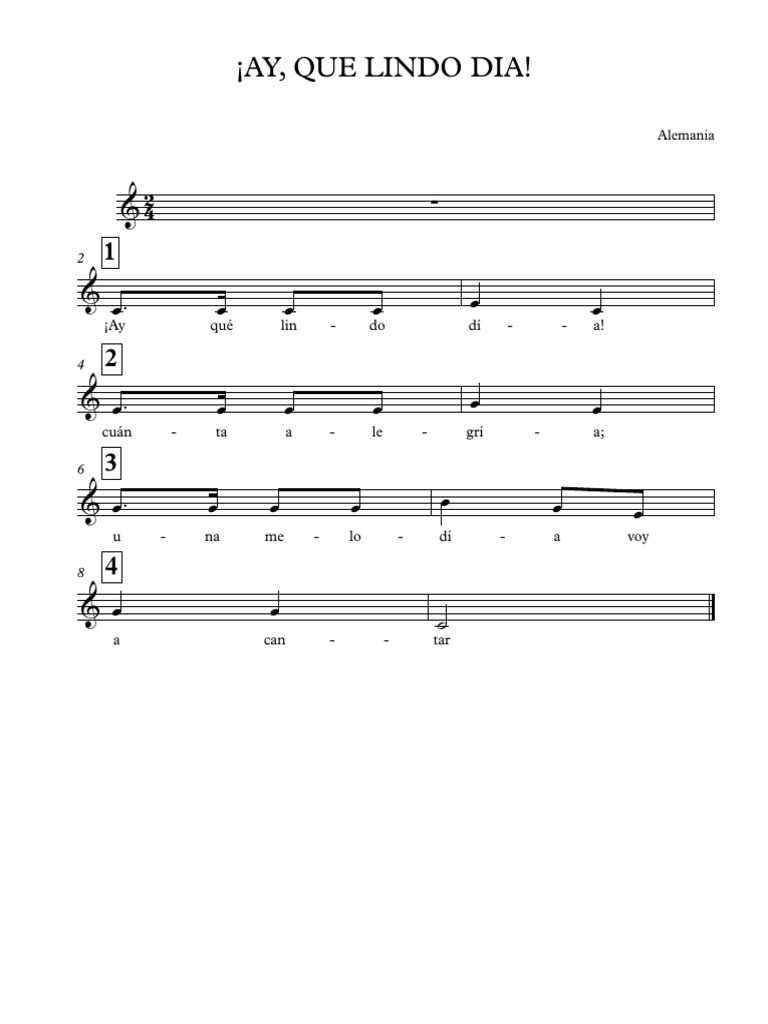 ¡AY, QUE LINDO DIA! - Partitura Completa PDF | PDF