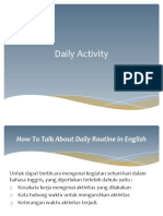 50 Contoh Daily Activity Dalam Bahasa Inggris | PDF