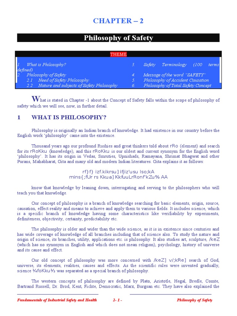 Philosophy of Safety | PDF | Occupational Hygiene | Hazards