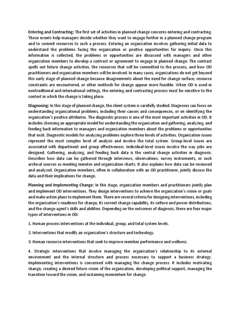 Od3 PDF | Download Free PDF | Organization Development | Applied Psychology