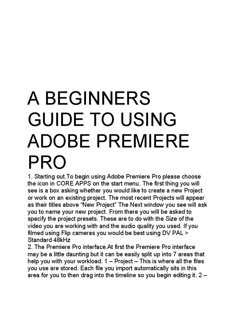Beginner's Guide to Adobe Premiere Pro | PDF | Icon (Computing) | Video