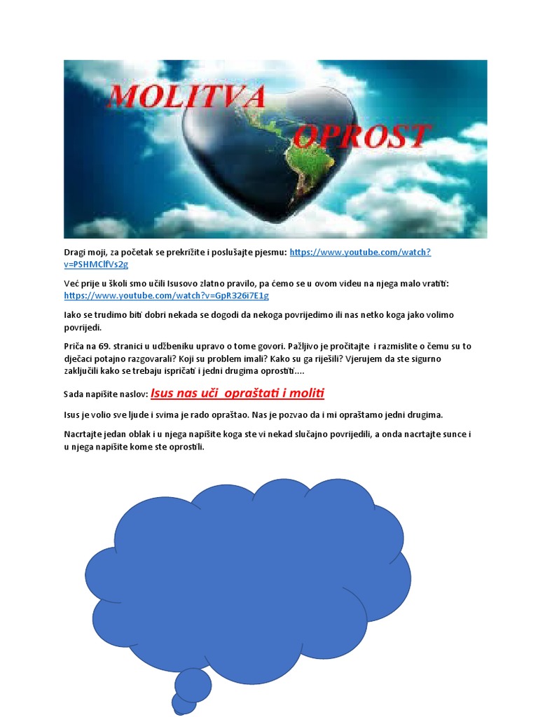 Isus Nas Uči Opraštati I Moliti: V Pshmclfvs2G | PDF