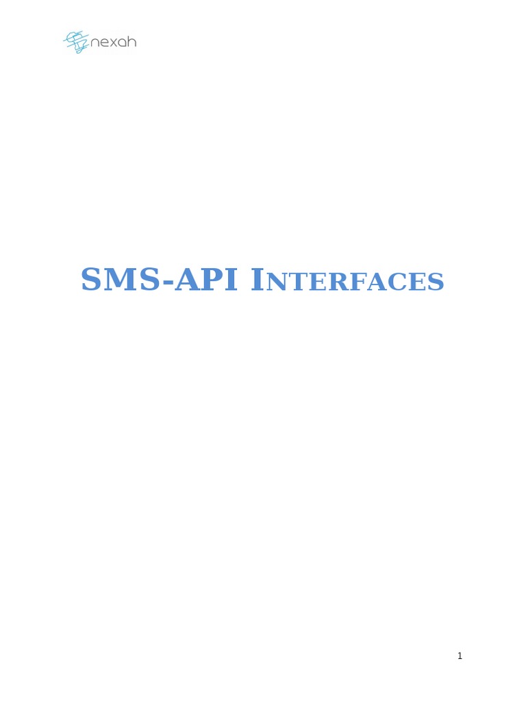 NEXAH SMS API Interfaces PDF | PDF | Application Programming Interface ...