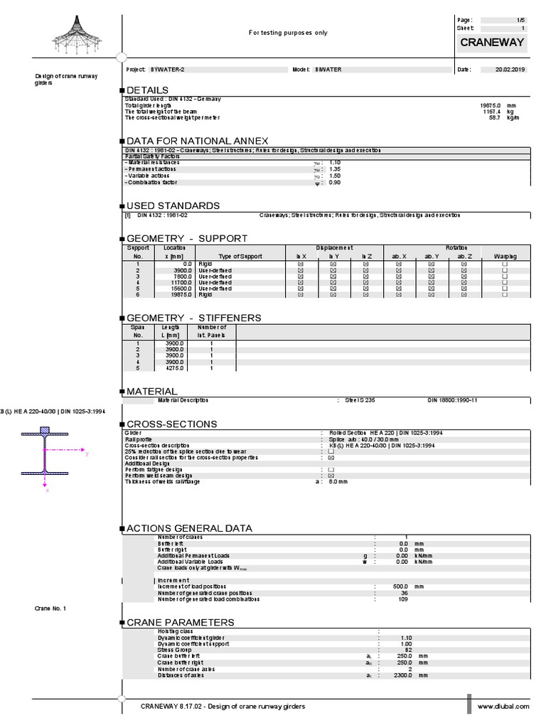 Craneway: Design of Crane Runway | PDF | Economic Sectors | Structural ...