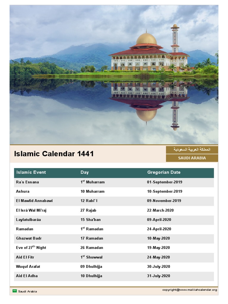 Islamic - Calendar 1414 | PDF | Semitic Words And Phrases | Islamic ...