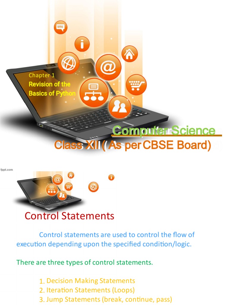 Class Xii As Per Cbse Board Computer Science Pdf Control Flow Python Programming