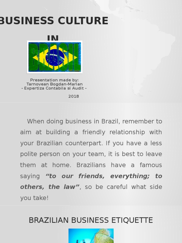 Brazilian Business Culture Essentials | PDF | Human Communication