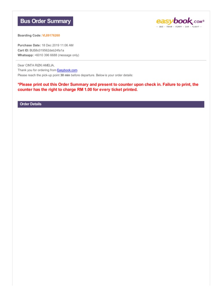 Bus Order Summary | PDF | Bus | Computing And Information Technology