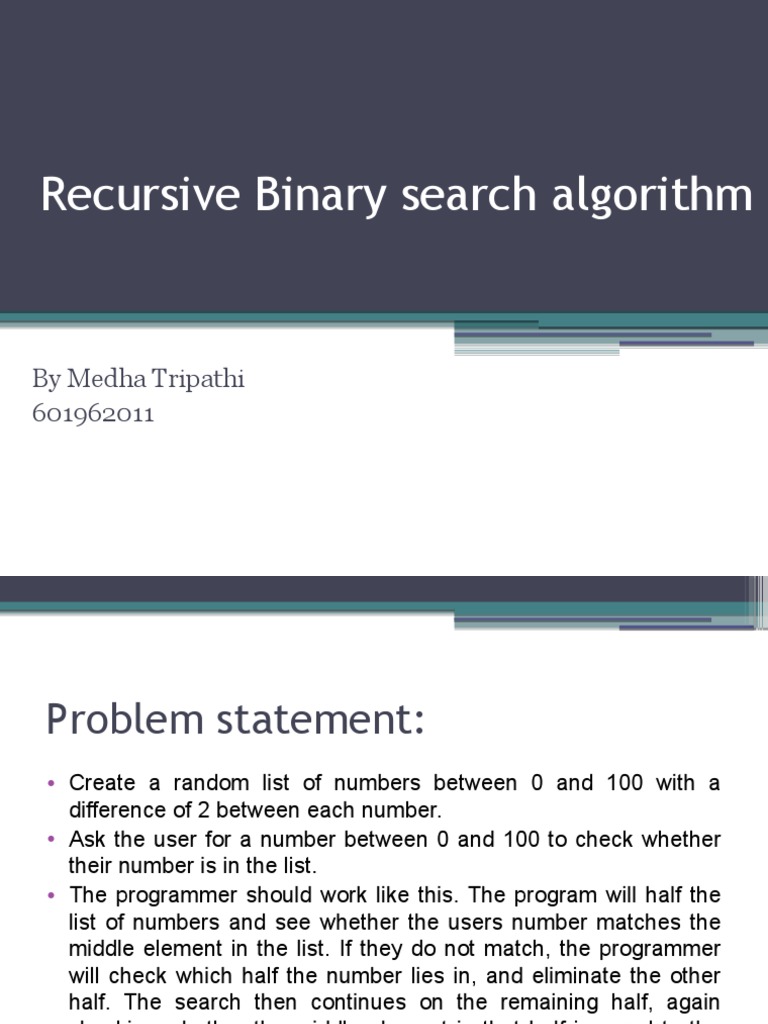 Randomized Binary Search Algorithm | PDF | Algorithms | Discrete Mathematics