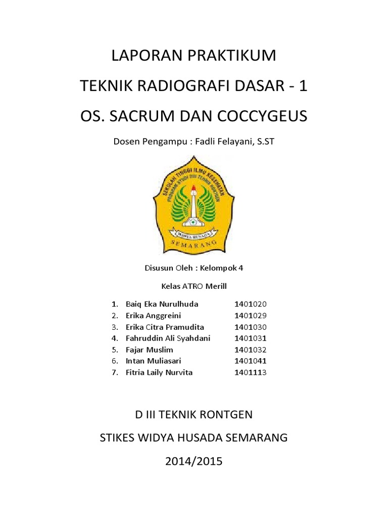 Teknik Radiografi Sacrum dan Coccygeus | PDF | Ilmu Sosial | Sains ...