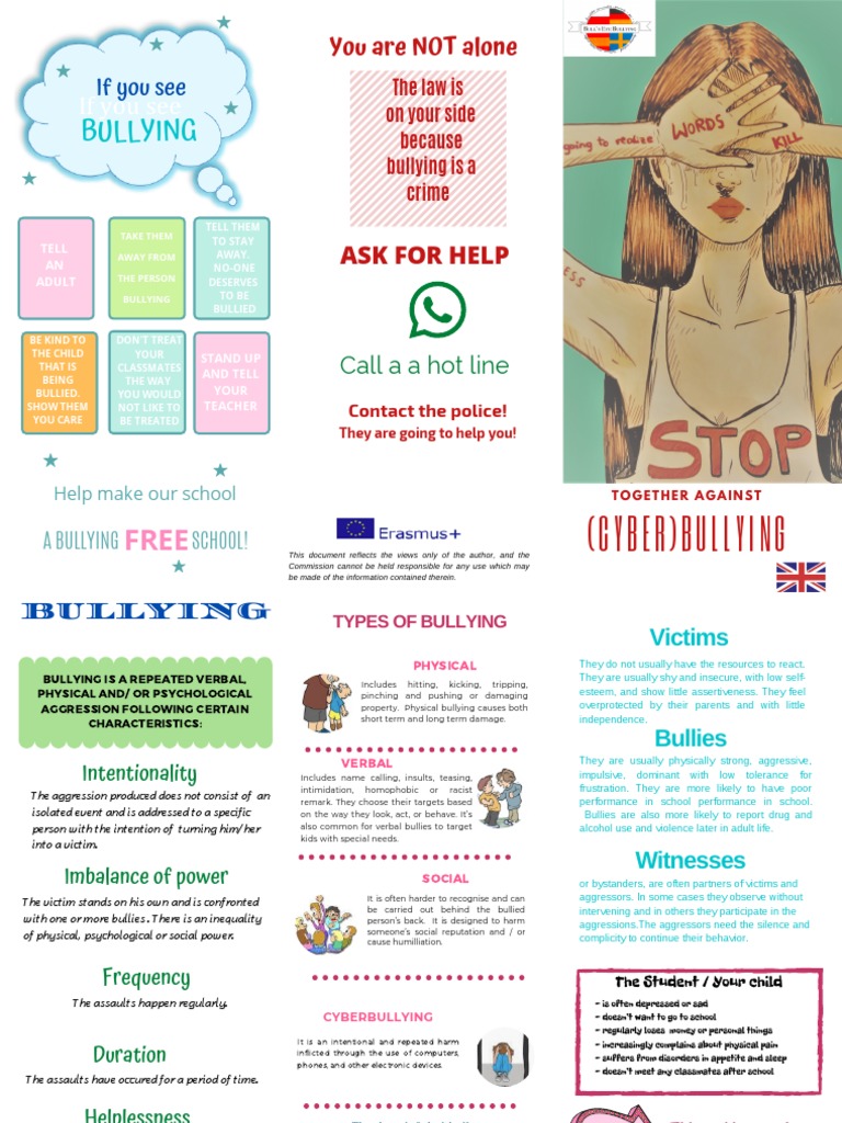 English - Antibullying Leaflet | PDF | Bullying | Abnormal Psychology
