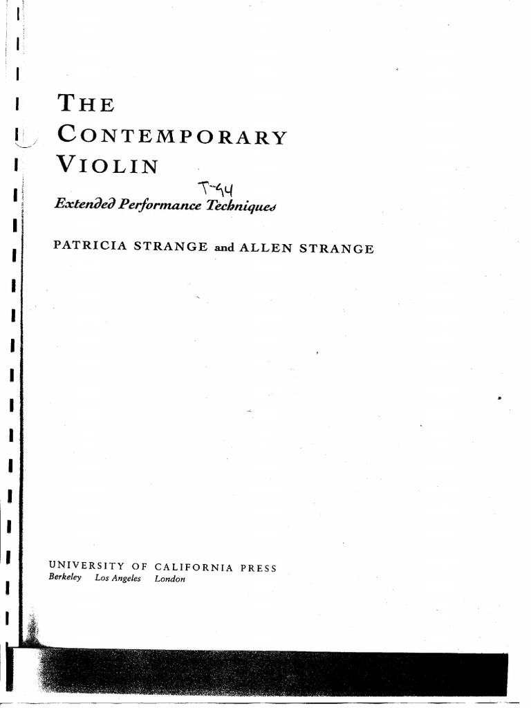 Strange - The Contemporary Violin | PDF