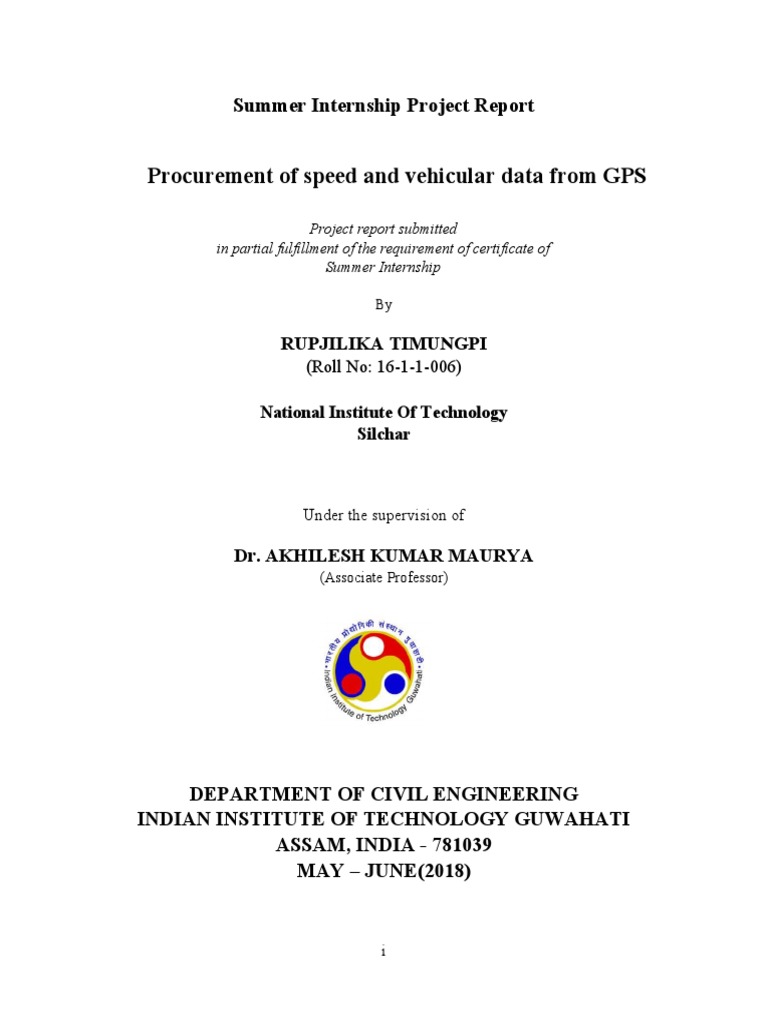 Summer Internship Project Report | PDF | Global Positioning System ...
