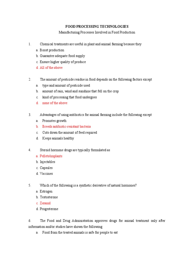 Foodtech Questions | PDF | Wellness | Science & Mathematics