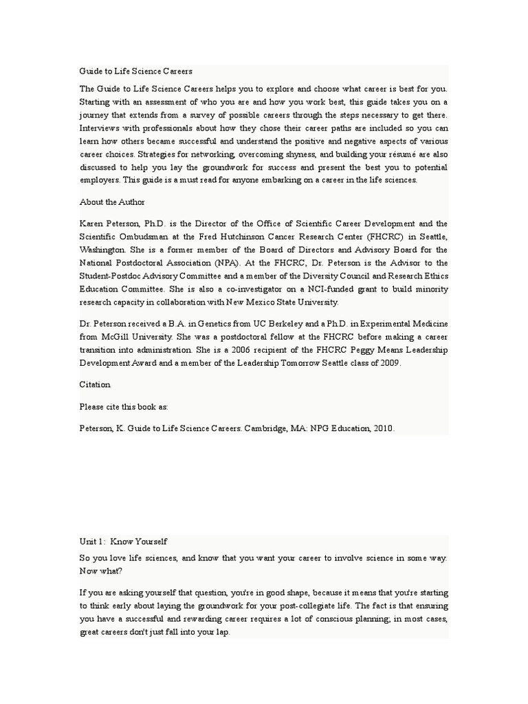 Guide To Life Science Careers PDF | PDF | Epidemiology | Nursing