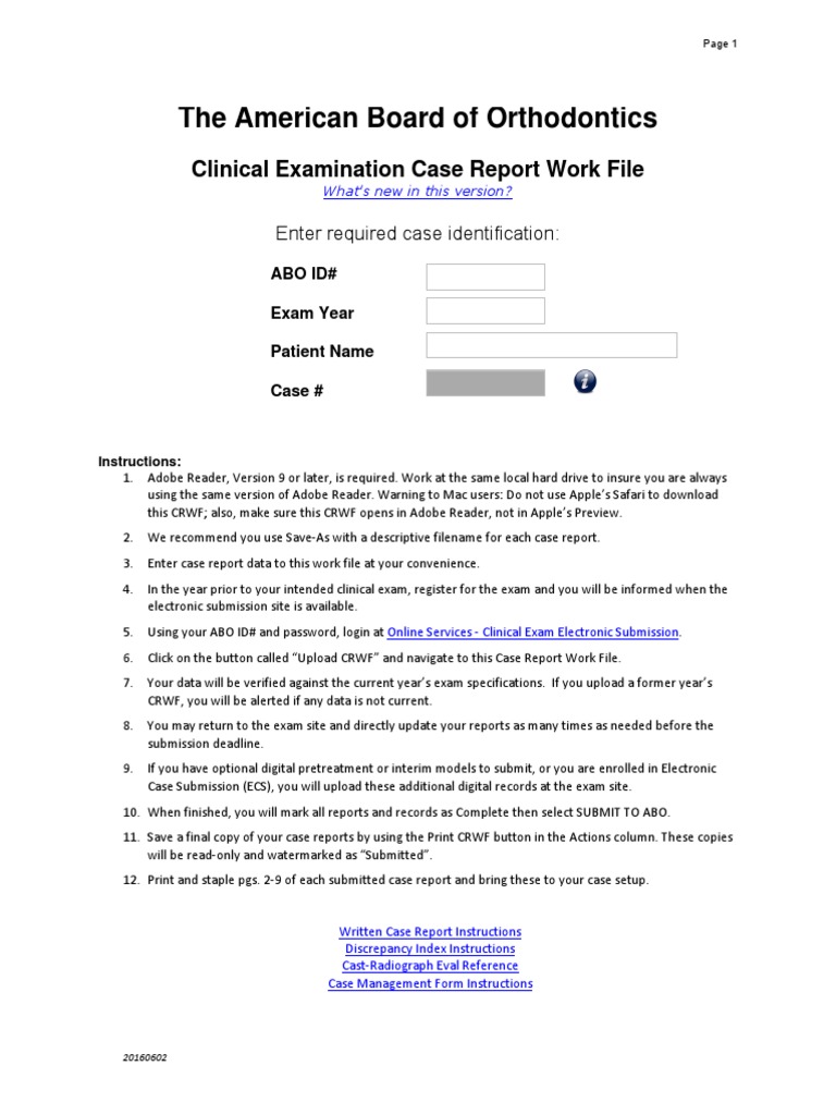 ABO Case Report Work File PDF | PDF | Dentistry Branches | Mouth