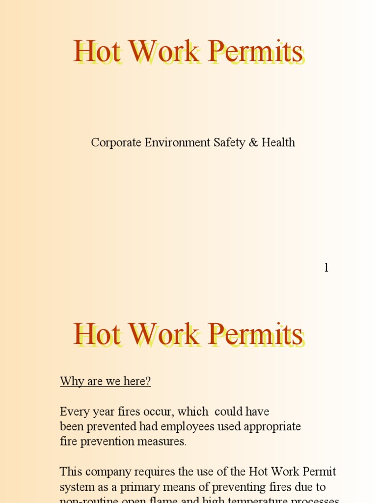 Hot Work Permits | PDF | Welding | Construction