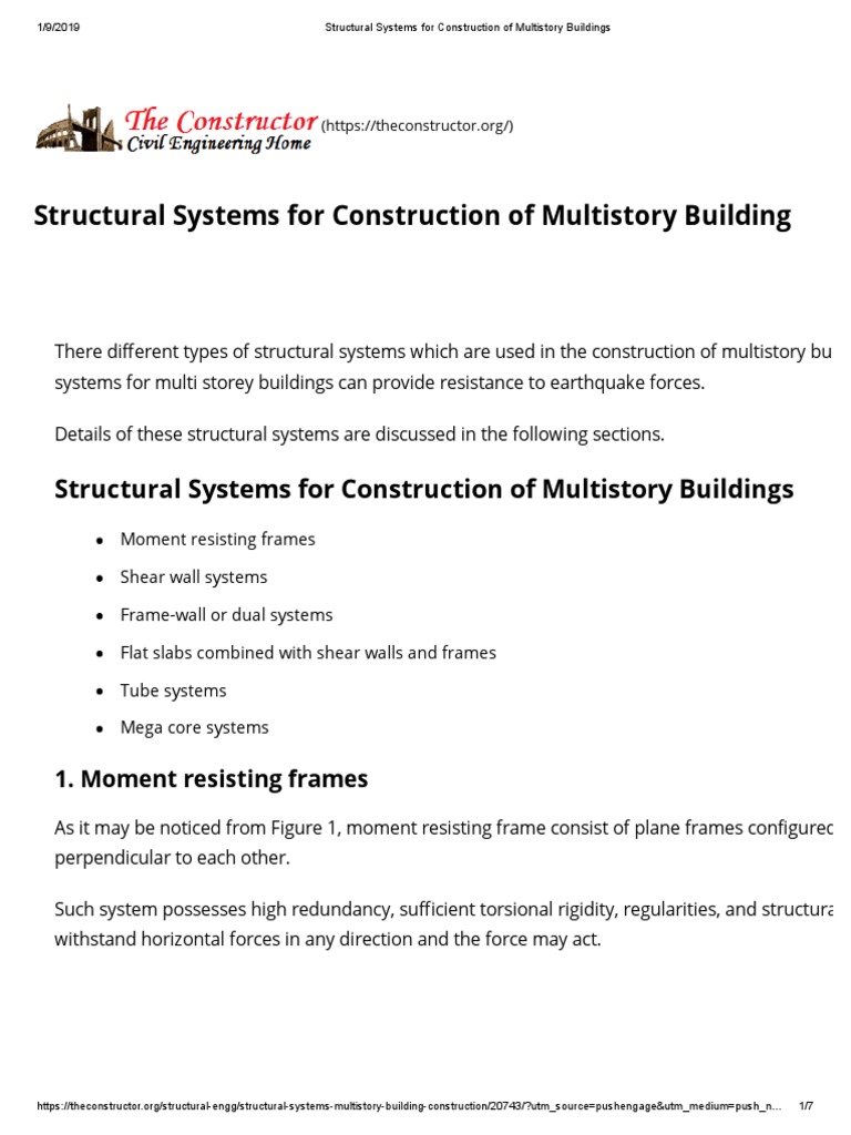 Structural Systems For Construction of Multistory Buildings | Download ...