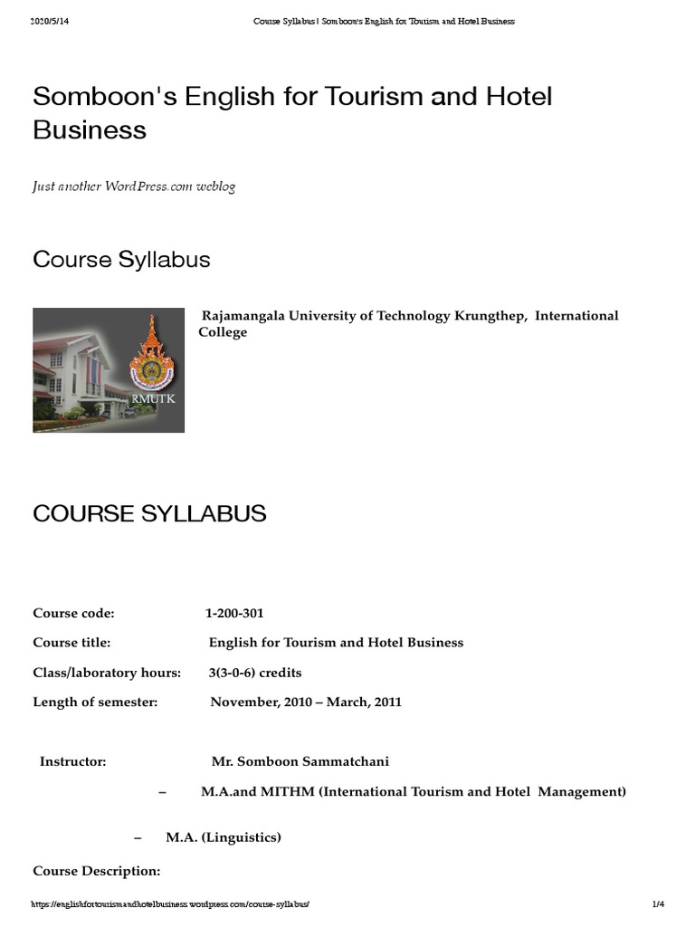 English for Tourism Students | PDF | English Language | Nonverbal ...
