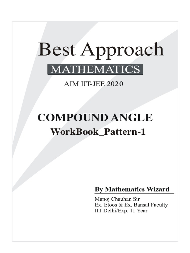 Best Approach: Compound Angle | PDF | Sine | Trigonometric Functions