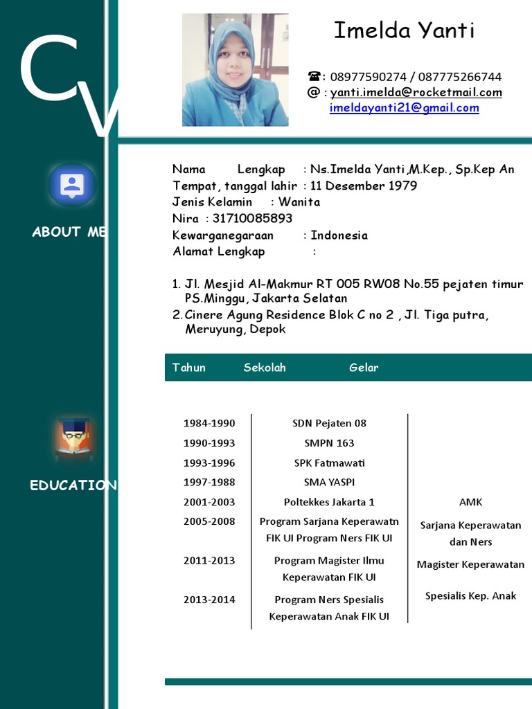 CV Awal Bu Imel | PDF
