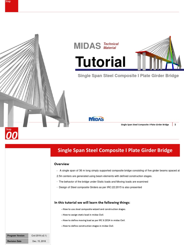 Single Span Steel Composite Plate Girder Bridge PDF | PDF | Bridge ...