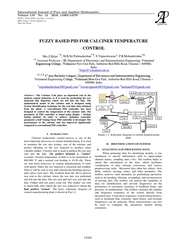 Fuzzy Based Pid For Calciner Temperature Control PDF | PDF | Control Theory | Teaching Mathematics