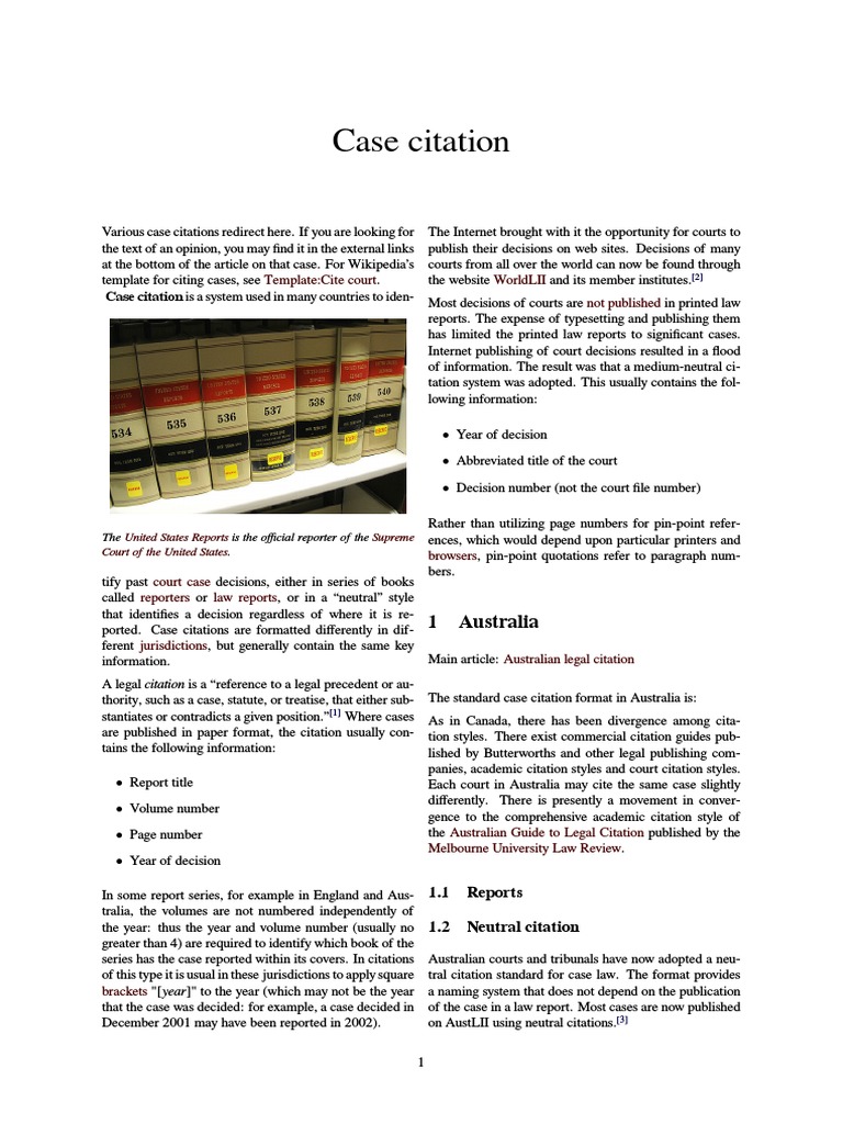 Case Citation | Download Free PDF | Case Citation | Lawsuit