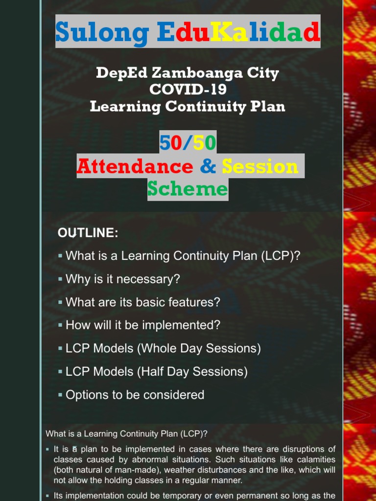 Final Version Learning Continuity Plan PDF | PDF | Curriculum | Cognition