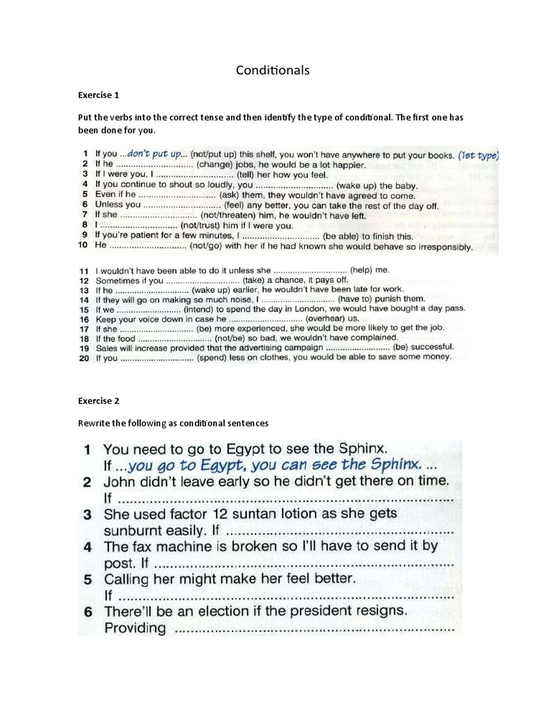 Conditionals For FCE | PDF