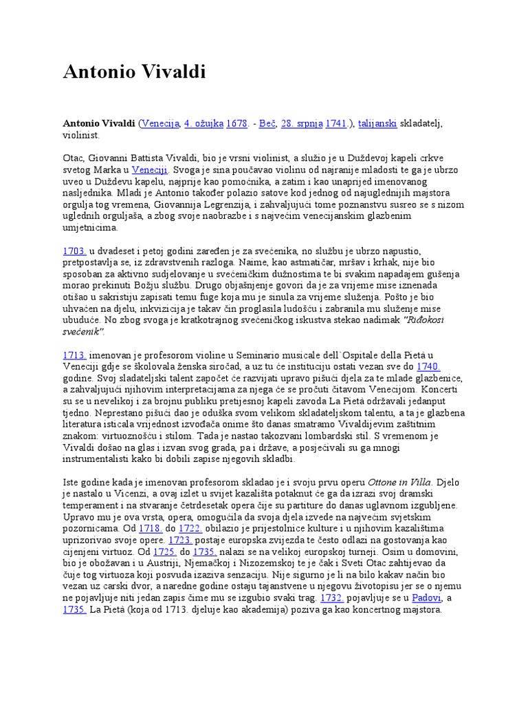 Antonio Vivaldi | PDF