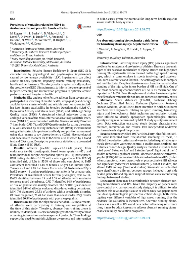 Are Aberrant Running Biomechanics A Risk Factor For Hamstring Strain ...