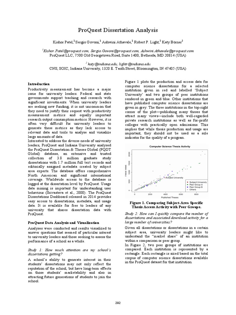 Proquest Dissertation Analysis | PDF | Thesis | Data Analysis