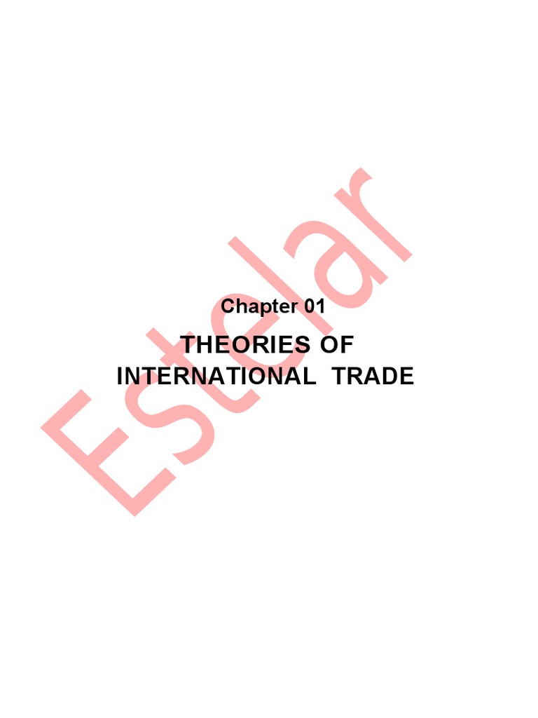 International Trade Theories | PDF | Trade | Business Economics