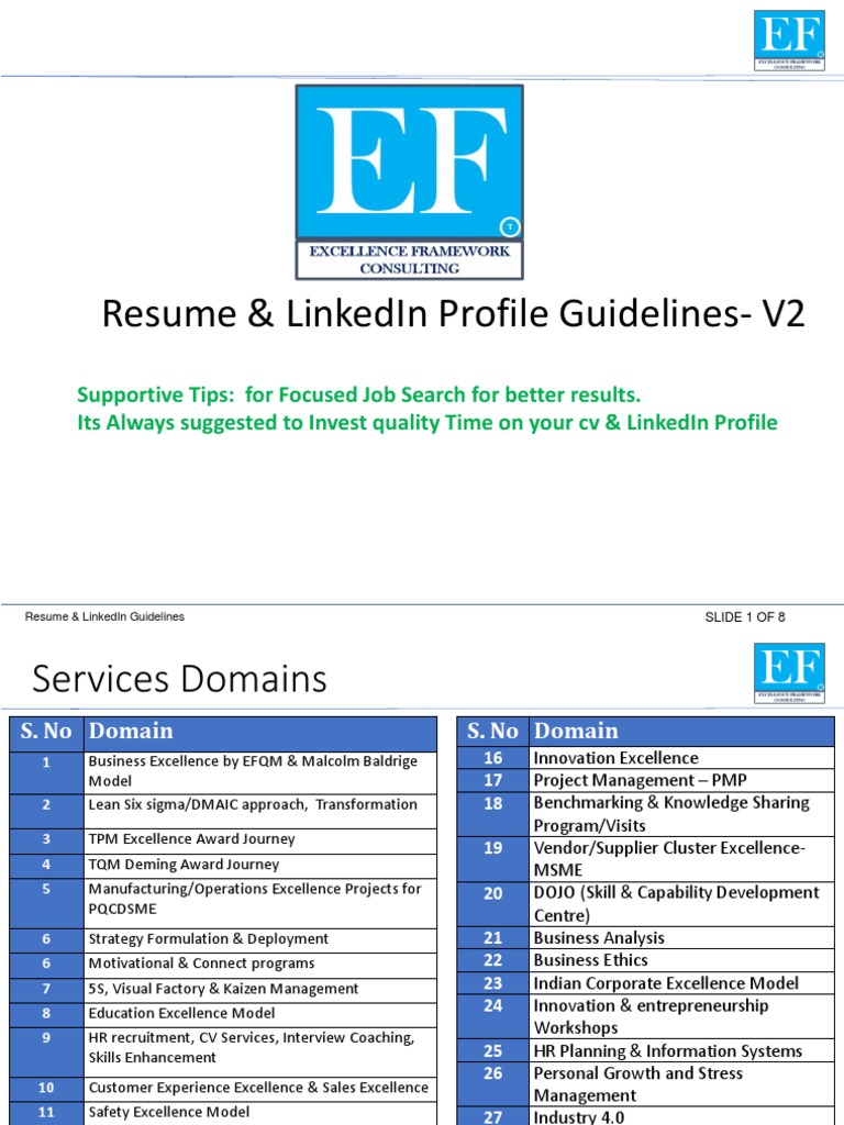 Resume & Linkedin Guidelines | PDF | Linked In | Résumé