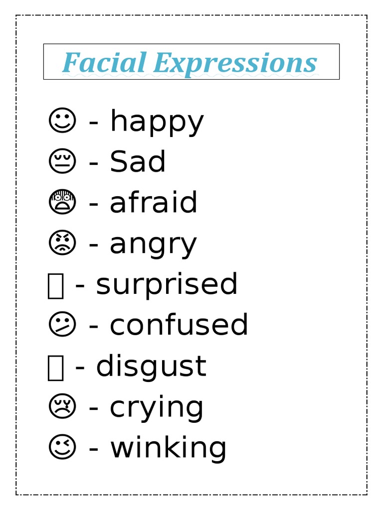 Facial Expressions | PDF